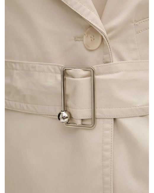 Isabelle Blanche Cropped Trench Coat in Natural | Lyst UK