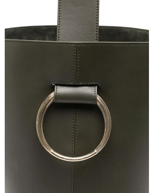 Victoria Beckham Dia Ring Bucket Bag in Black | Lyst UK