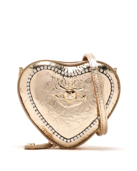 Vivienne Westwood Belle Heart Satchel Bag in Natural | Lyst