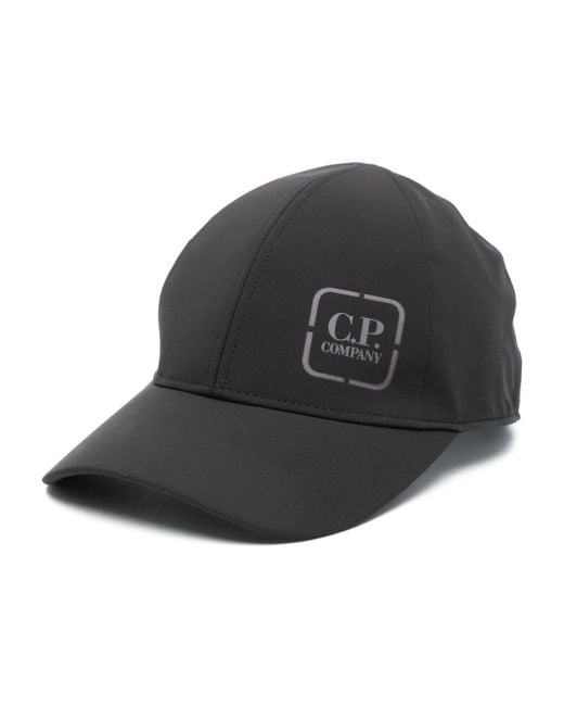 C.P. Company Logo-Stamp Shell Baseball Cap in Black for Men | Lyst