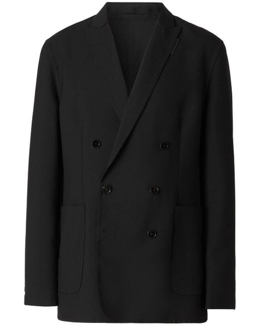 Burberry Double-breasted Tailored Blazer in Black for Men | Lyst Burberry Double-breasted Tailored Blazer in Black for Men | Lyst