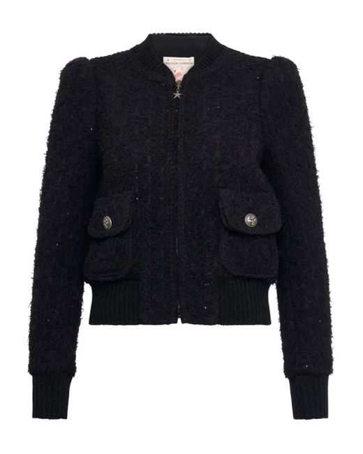 Maison Common Sequin-embellished Bomber Jacket in Blue | Lyst