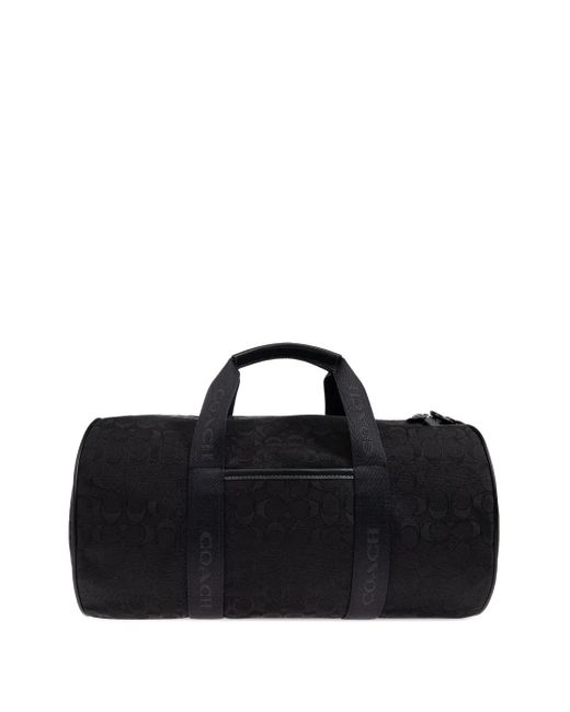 COACH Theo Monogram Cylindrical Holdall in Black for Men | Lyst