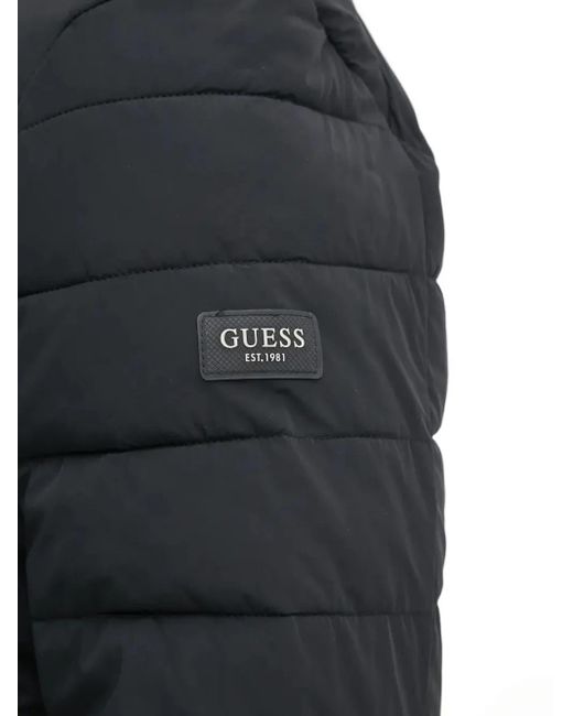 Guess Chevron-Quilted Padded Jacket in Grey for Men | Lyst UK