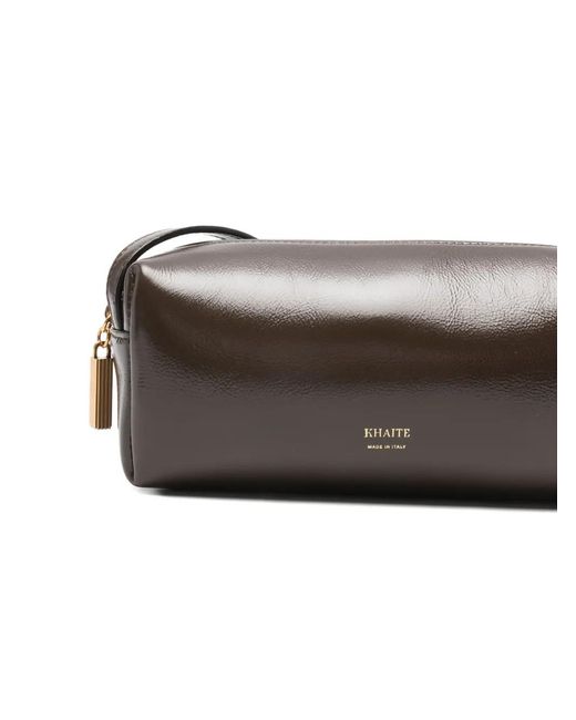 KHAITE Logo-Print Zip Mini Bag in Grey | Lyst UK