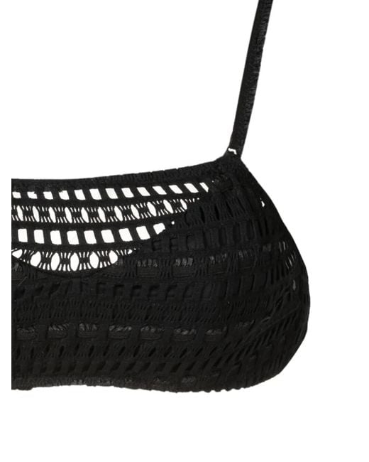 Amir Slama Open-Knit Bikini Set in Black | Lyst UK