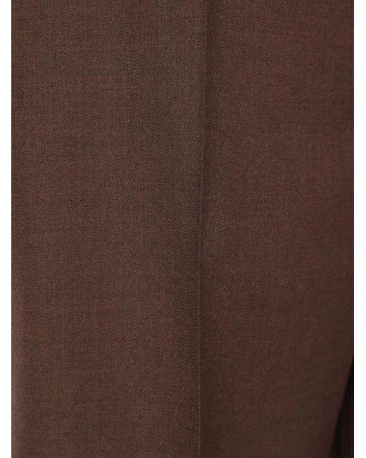 Loro Piana Wool Trousers in Brown | Lyst