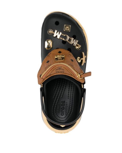 MCM X Crocs Mega Crush Clogs in Black | Lyst