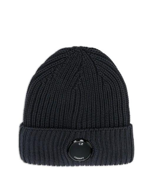 C.P. Company Ribbed Lens Beanie Hat in Blue for Men | Lyst UK