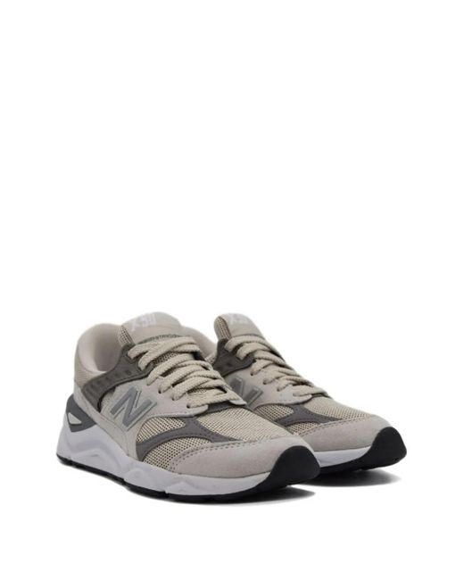 New Balance X90 Panelled Lace-Up Sneakers in Gray | Lyst