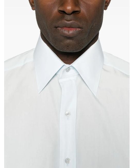 Tom Ford Straight-Point-Collar Shirt in White for Men | Lyst
