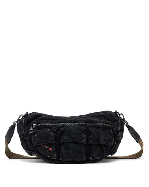 DIESEL Multi-pockets Shoulder Bag in Black | Lyst