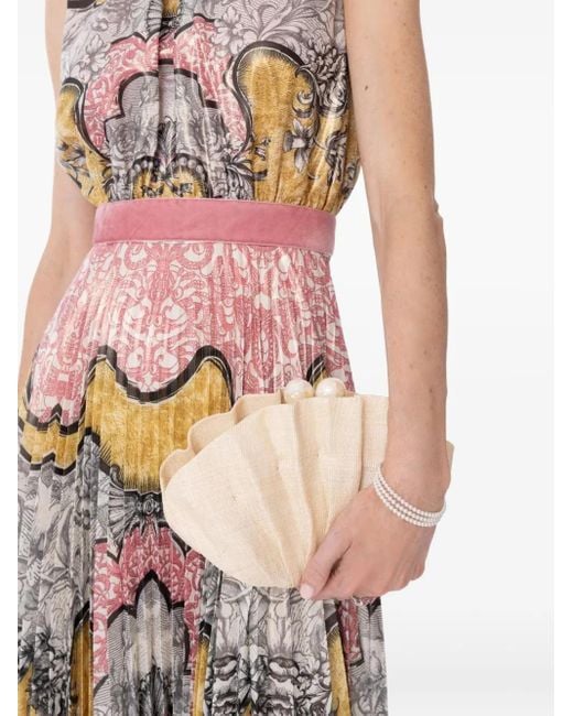 Poolside The Origami Scallop Clutch Bag in Pink | Lyst
