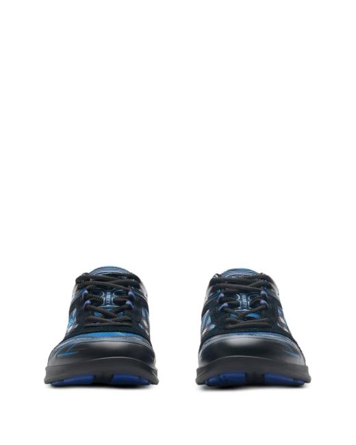 Burberry Check Matrix Sneakers in Blue for Men | Lyst