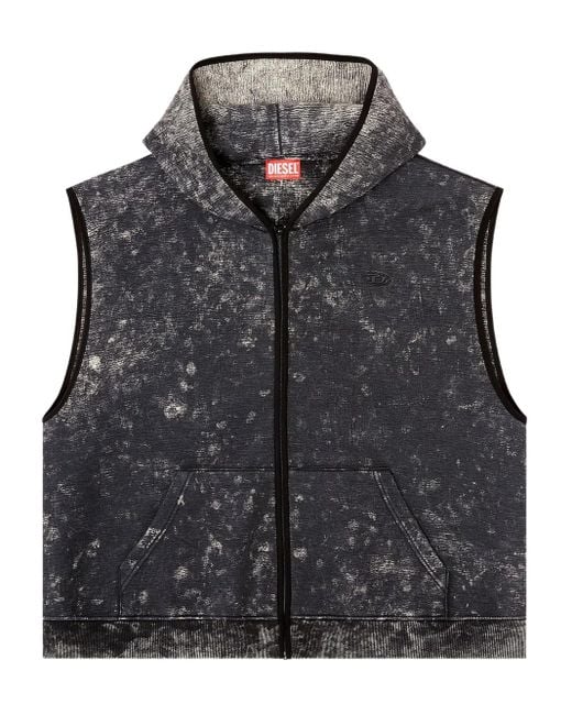DIESEL S-Boxt-Chan-Sl Hooded Gilet in Black for Men | Lyst UK