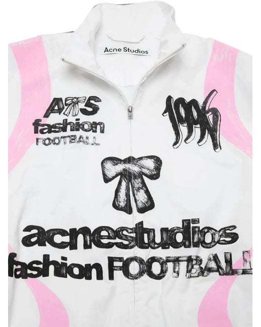 Acne Studios Technical Jacket With Logo in White | Lyst UK