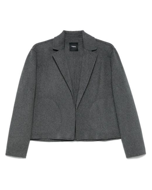 Theory Cropped Jacket in Gray | Lyst