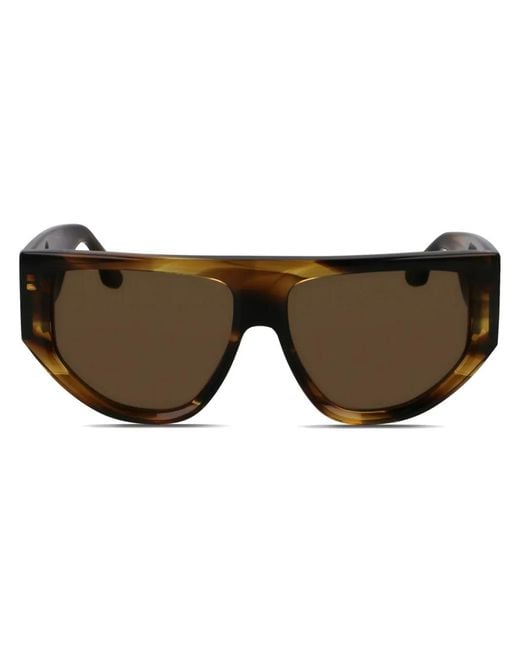 Victoria Beckham Logo-Plaque Sunglasses in Brown | Lyst UK