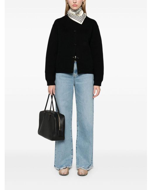 Theory Structured Cardigan in Black | Lyst