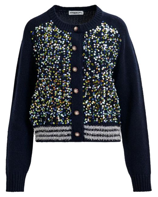 Essentiel Antwerp Halter Cardigan in Blue | Lyst