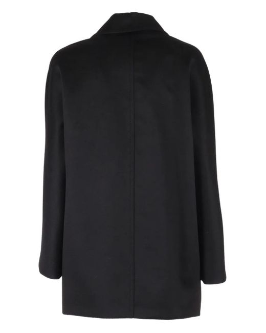 Max Mara Sheree Double-Breasted Peacoat in Black | Lyst