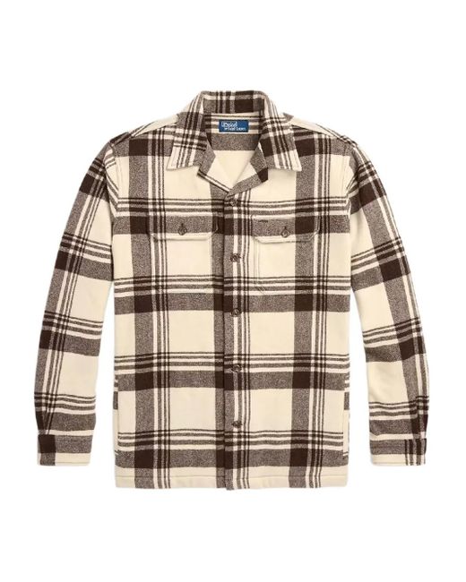 Polo Ralph Lauren Checked Wool Shirt in Natural for Men | Lyst UK