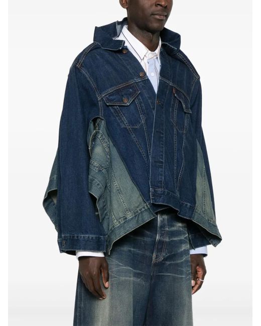 Junya Watanabe X Levi's Wide-Neck Jacket in Blue for Men | Lyst