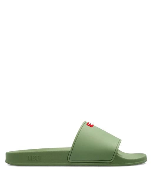 DIESEL Sa-Swim Slides in Green for Men | Lyst UK
