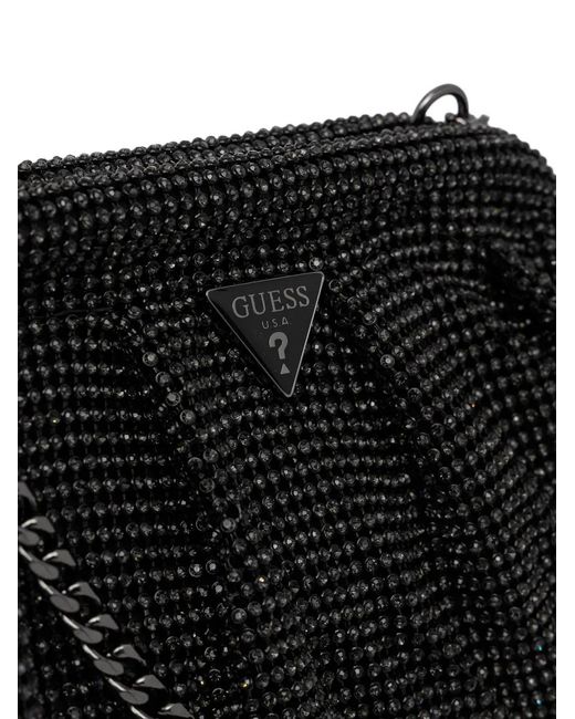 Guess Chain-Strap Embellished Clutch Bag in Black | Lyst UK