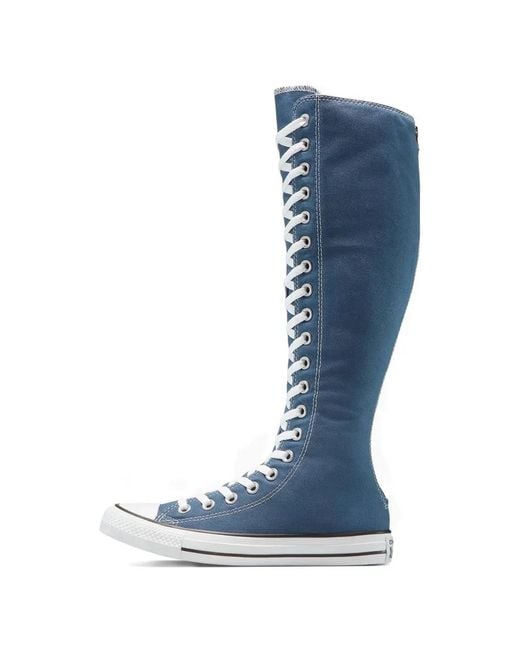 Converse Chuck Taylor Lace-Up Knee-High Sneakers in Blue | Lyst UK