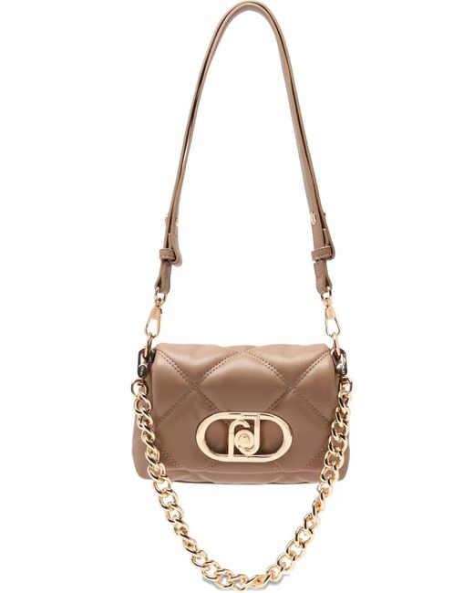 Liu Jo Lapuffy Quilted Monogram Small Bag in Metallic | Lyst UK