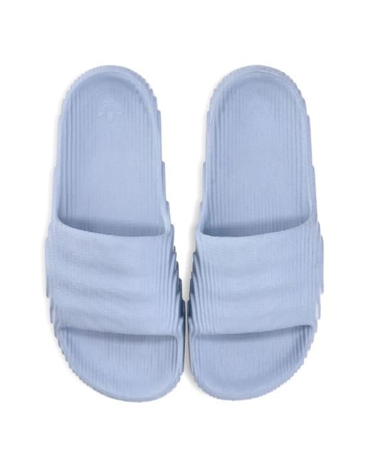 adidas Adilette 22 Textured Open-Toe Slides in White for Men | Lyst