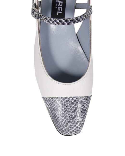 CAREL PARIS Oceano Slingback Flats in White | Lyst UK