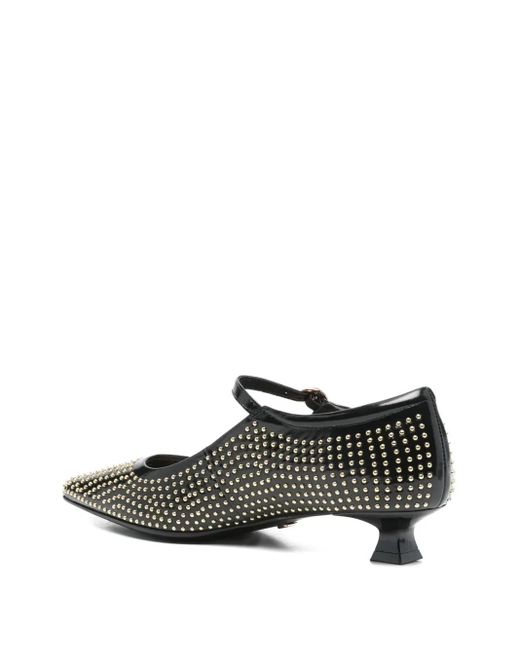 Marc Ellis Studded Strapped Heeled Pumps in Gray | Lyst
