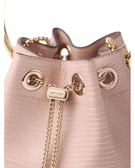 Jimmy Choo Bon Bon Bucket Bag in Pink | Lyst