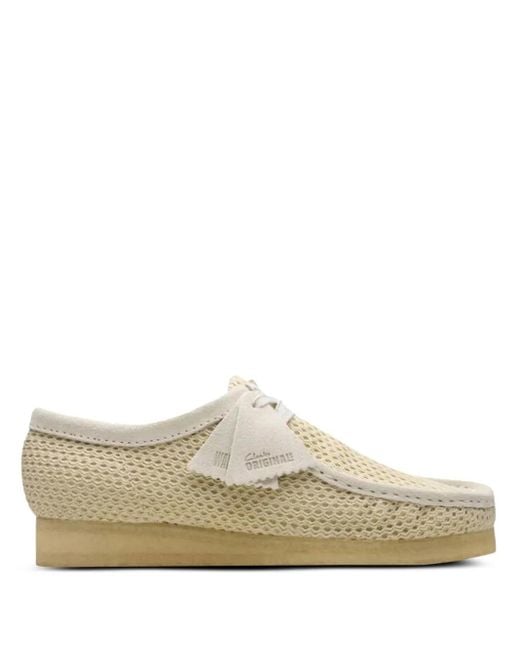 Clarks Wallabee "Off Mesh" Desert Boots in White for Men | Lyst