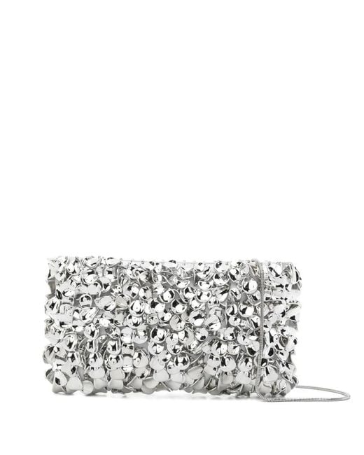 Jonathan Simkhai Reese Beaded Chain-Strap Clutch Bag in White | Lyst UK