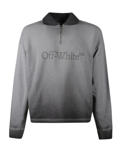Off-White c/o Virgil Abloh Ombré-Effect Polo Sweatshirt in Grey for Men ...