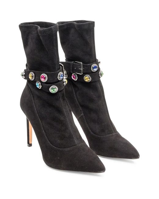 Kurt Geiger Sofia Suede Boots in Black | Lyst