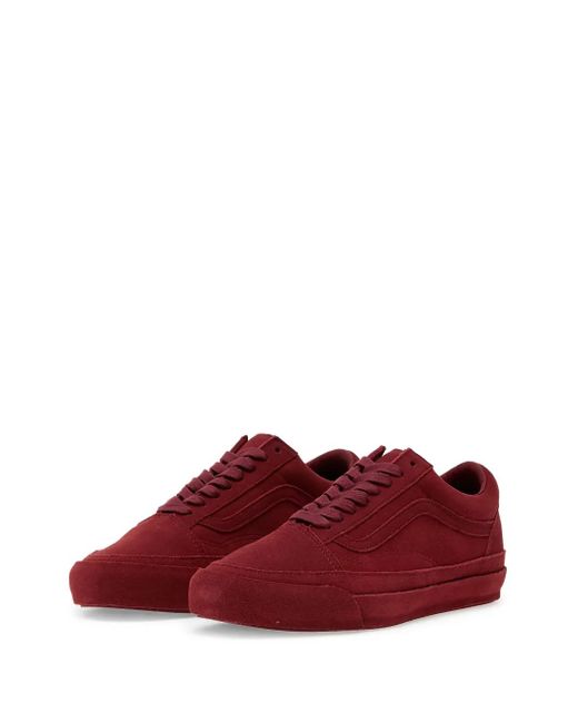 Vans Lx Old Skool Suede Low-Top Sneakers in Red | Lyst