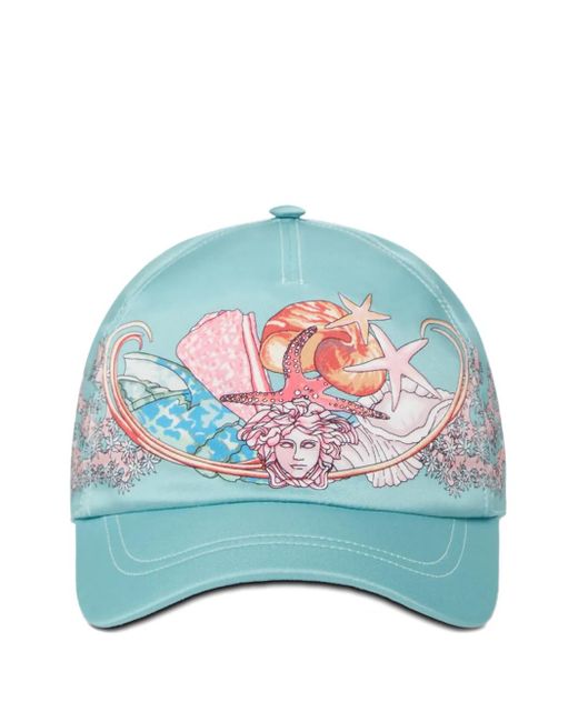Versace Coral Theatre Baseball Cap in Blue for Men | Lyst UK