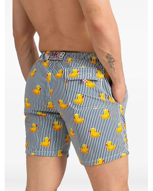 Mc2 Saint Barth Ducky Stripe Swim Shorts in Blue for Men | Lyst UK
