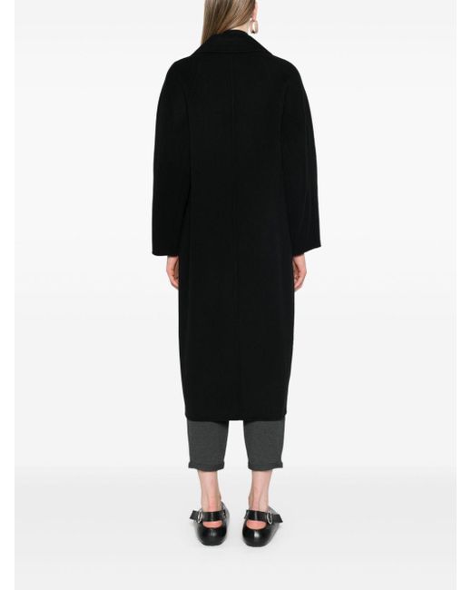 Max Mara Capi Double-Breasted Maxi Coat in Black | Lyst