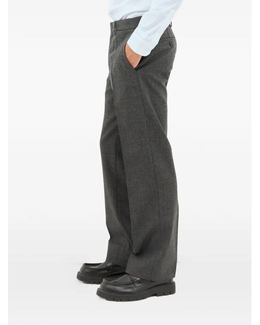 Miu Miu Logo-Patch Trousers in Grey for Men | Lyst UK