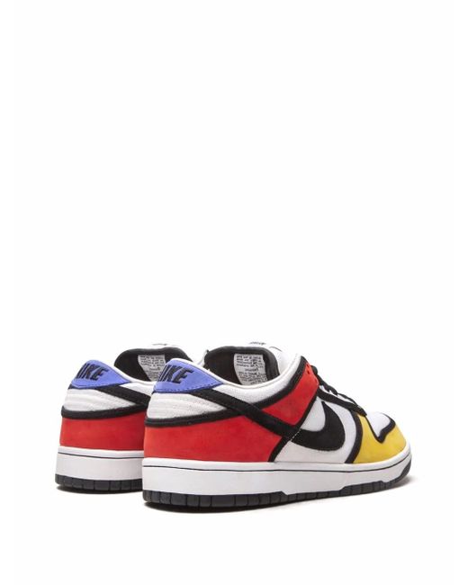 Nike Dunk Low Pro Sb "Piet Mondrian" Sneakers in White | Lyst