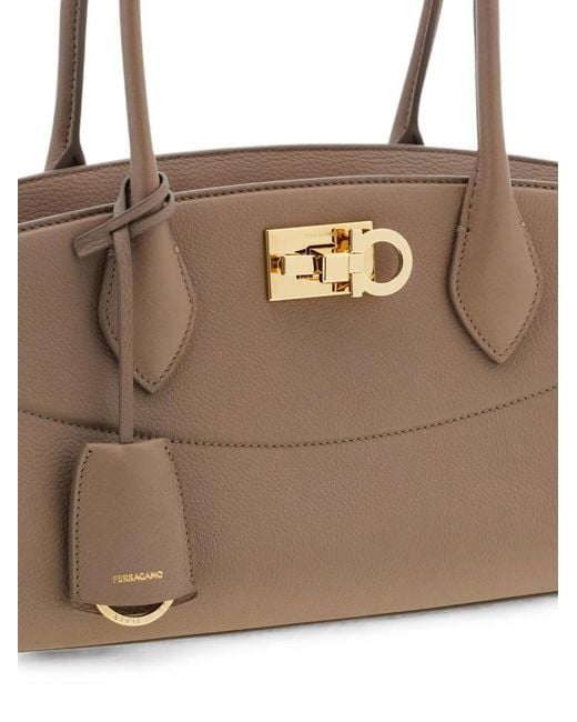 Ferragamo Studio Soft Bag East West (M) in White | Lyst UK