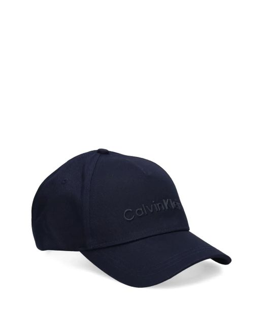 Calvin Klein Logo-Embroidered Baseball Cap in Blue for Men | Lyst UK