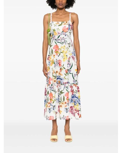 FARM Rio Greek Garden Maxi Dress in White | Lyst