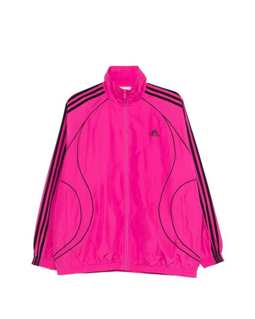 adidas Adicolor Teamgeist Zip-Up Jacket in Pink | Lyst UK