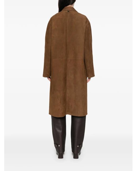 The Row Serenis Panelled-Split Coat in Brown | Lyst UK